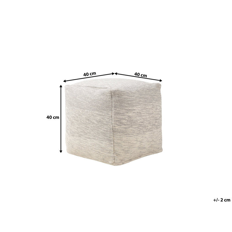 Latitude Run Letian 40Cm Wide Square Striped Pouffe Ottoman & Reviews | Wayfair.co.uk